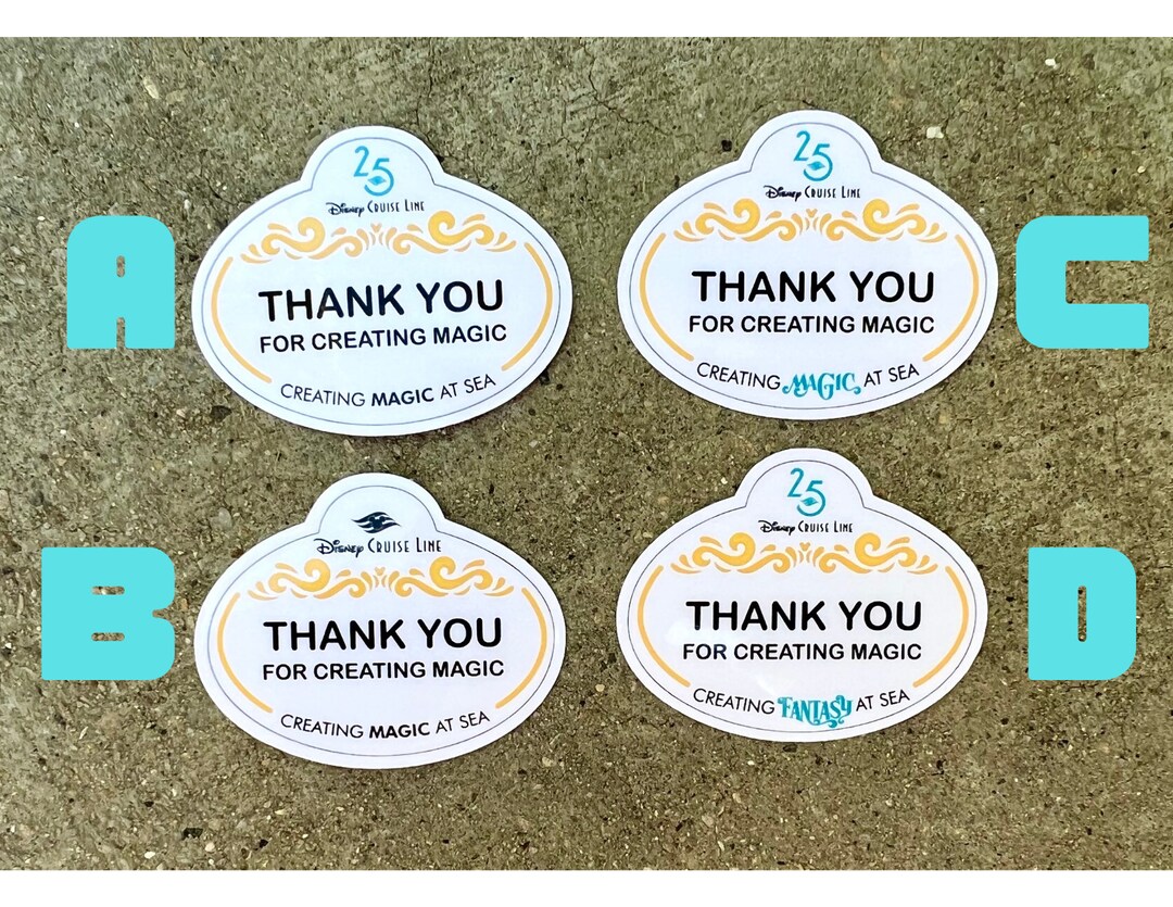 Disney Cruise Cast Member Thank You Gift Sticker Pack, DCL Decal, Cast ...