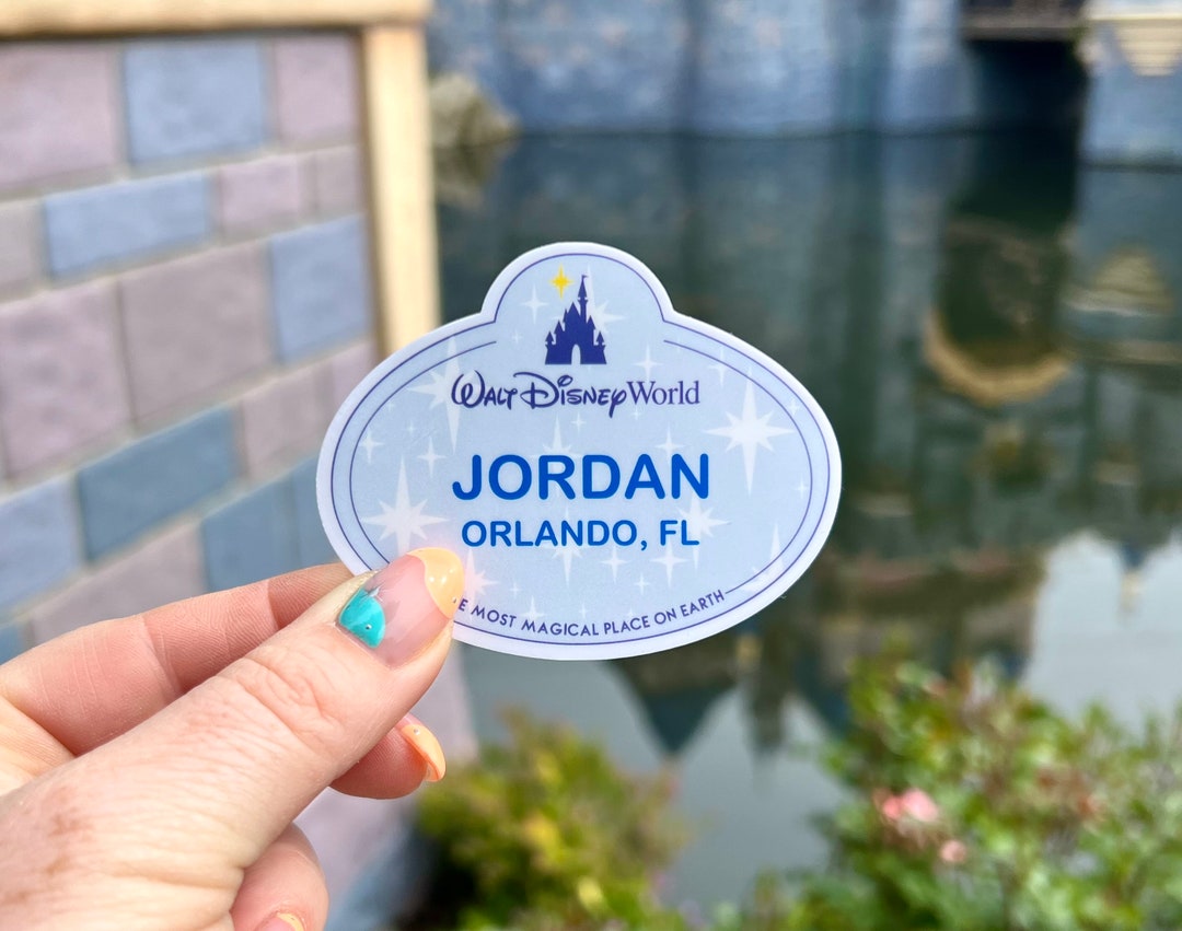 NEW Disneyworld Cast Member Name Tag Sticker, WDW Cast Member Badge ...