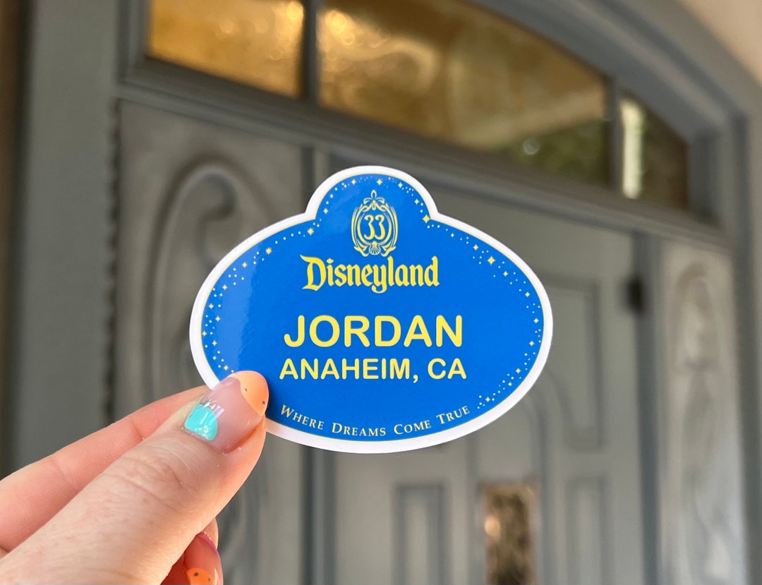 Club 33 Cast Member Name Tag Sticker, Disneyland Stickers, Personalized ...