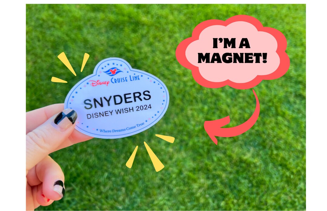 Personalized DCL Cast Member Name Tag MAGNET Dcl Door - Etsy
