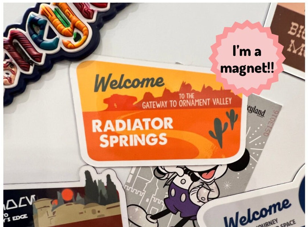 Radiator Springs Disneyland Magnet, Cars Land, California Adventure ...