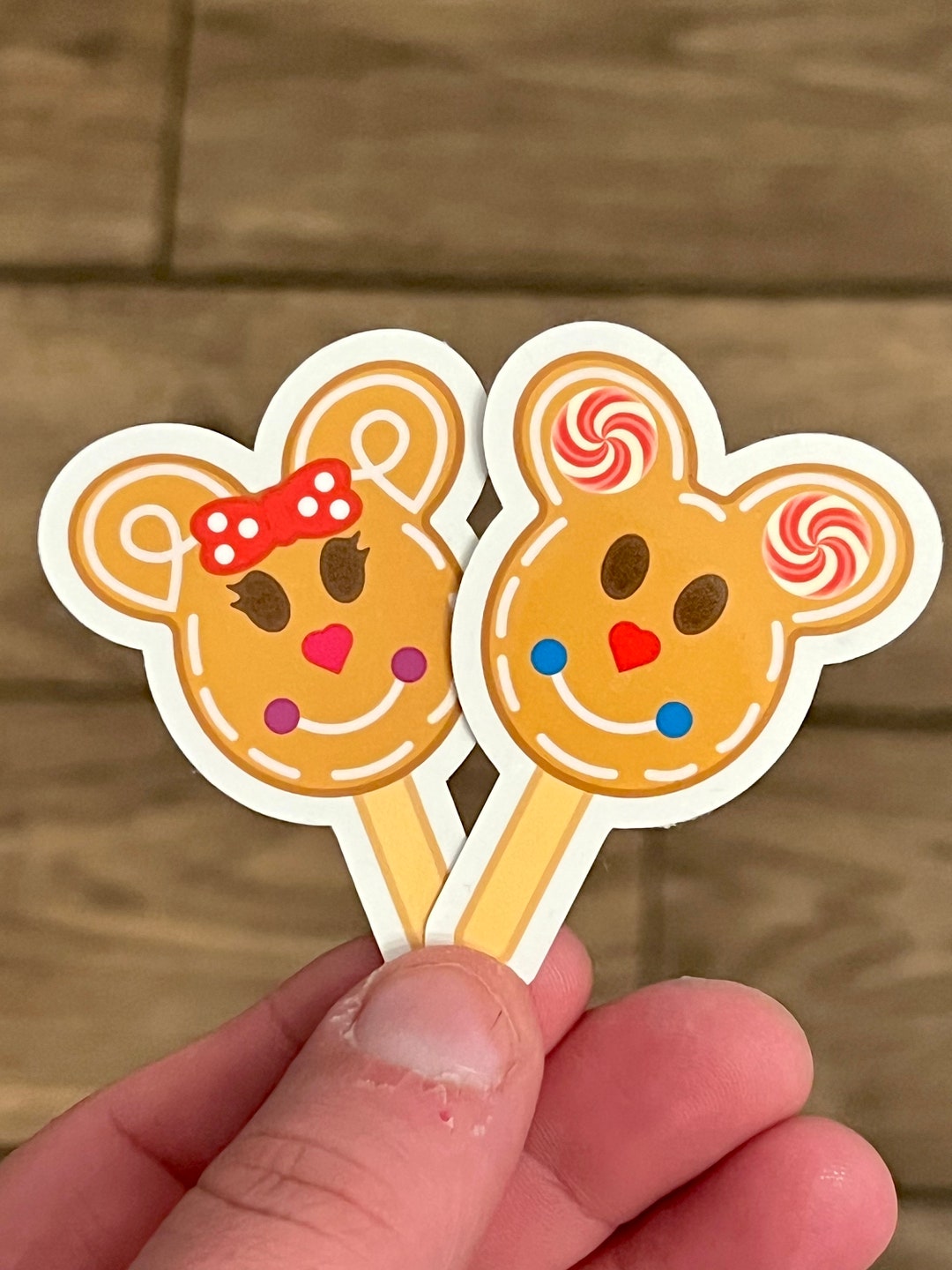 Christmas Mickey and Minnie Stickers, Disneyland Holiday, Disneyworld ...