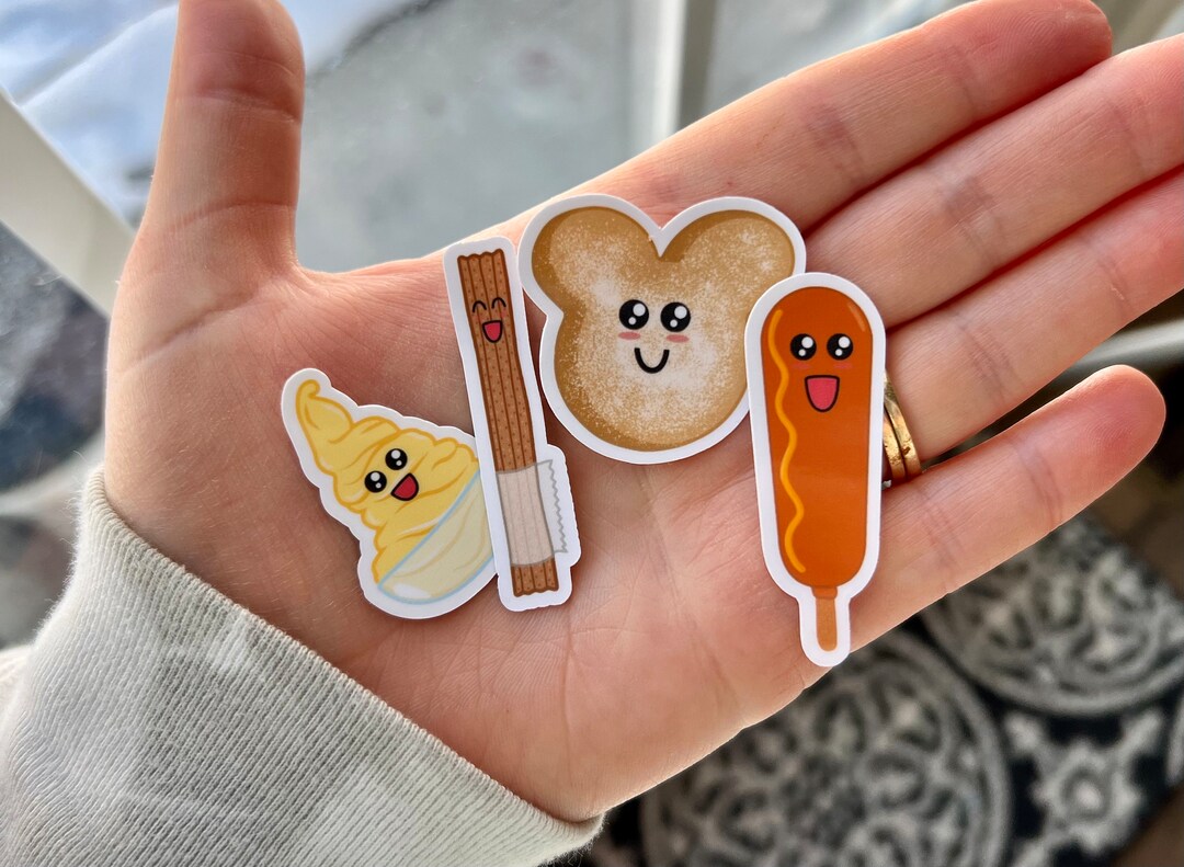 Mini Disneyland Snacks Stickers, Churro Sticker, Hidden Mickey, Cute ...