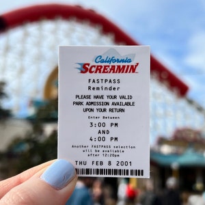 California Screamin Classic Fast Pass Sticker, Retro Disneyland ...
