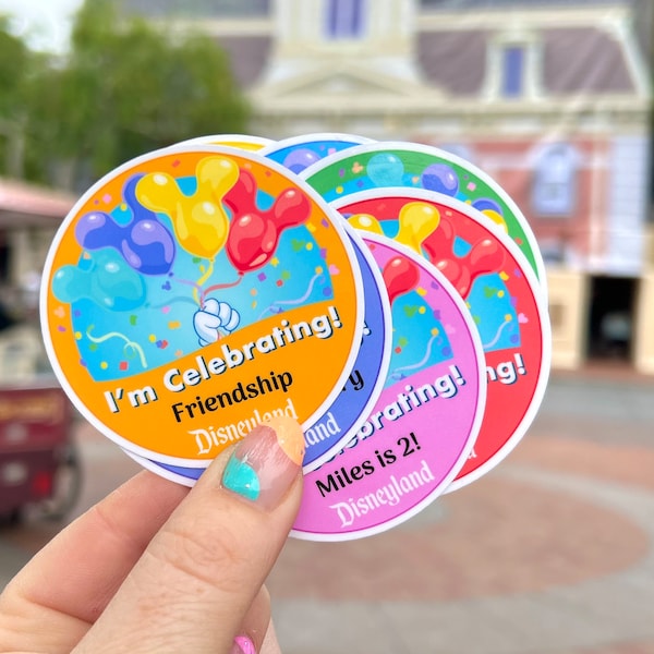 Disneyland Birthday Stickers Labels - Etsy