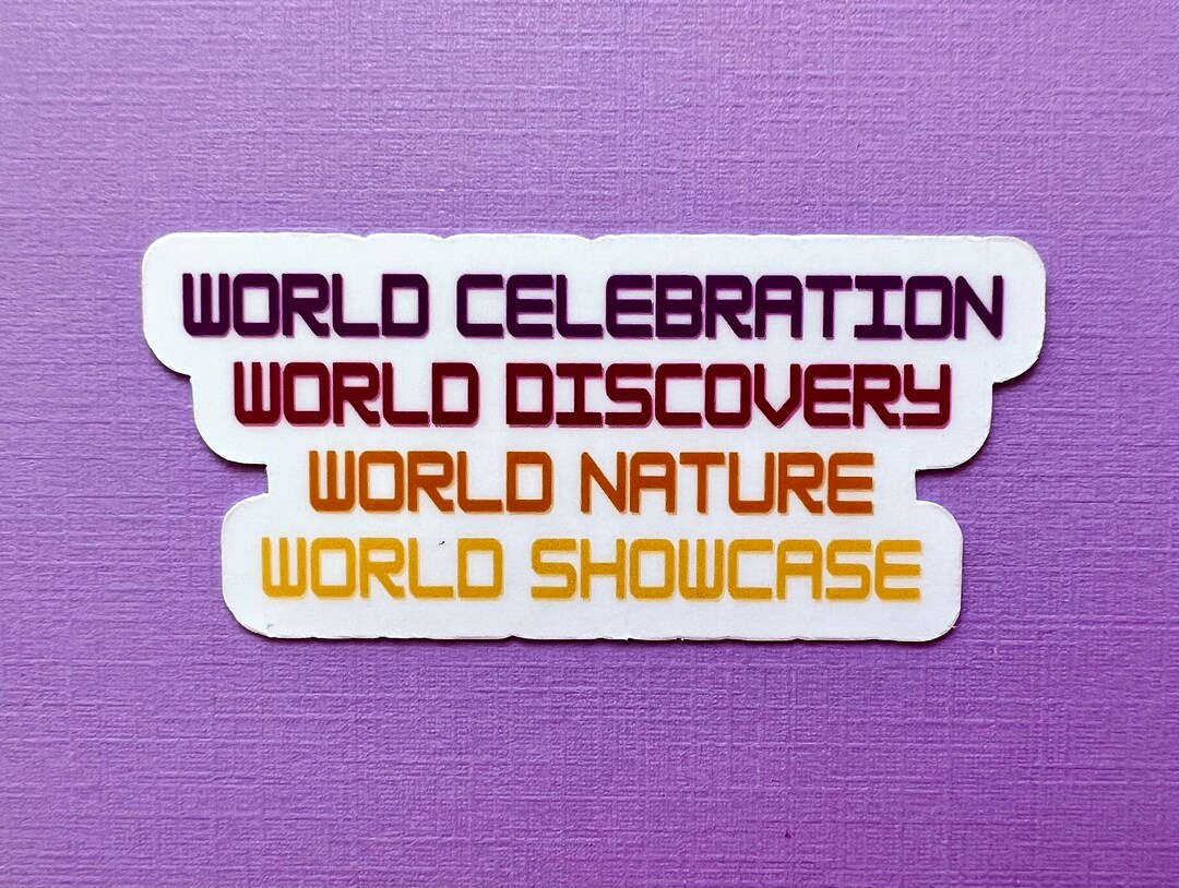 Epcot Lands Sticker, Disneyworld Stickers for Water Bottle, Drink ...