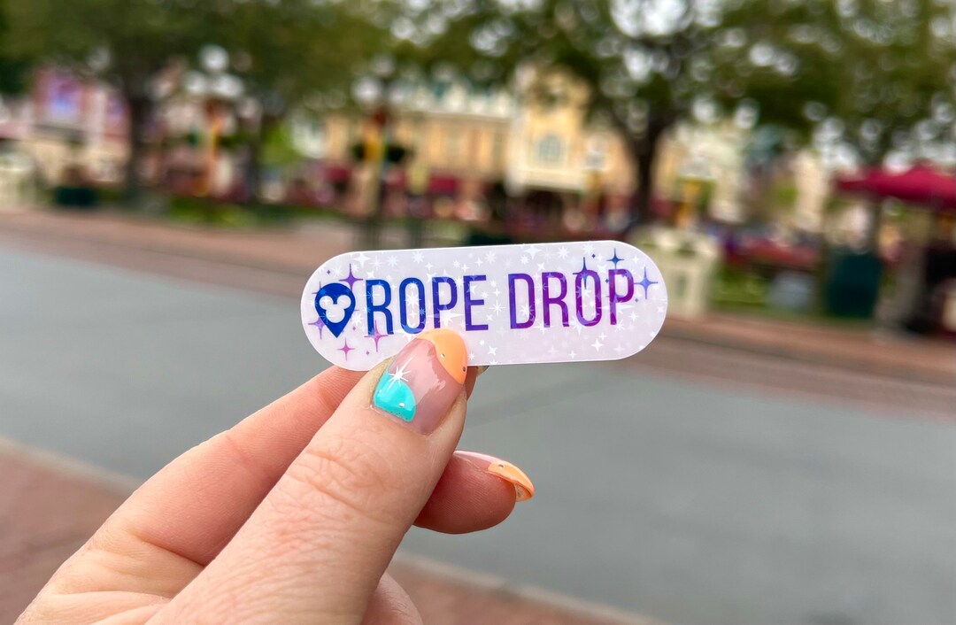 Rope Drop Destination Drop Pin Shimmering Sticker, Disneyland Gifts ...