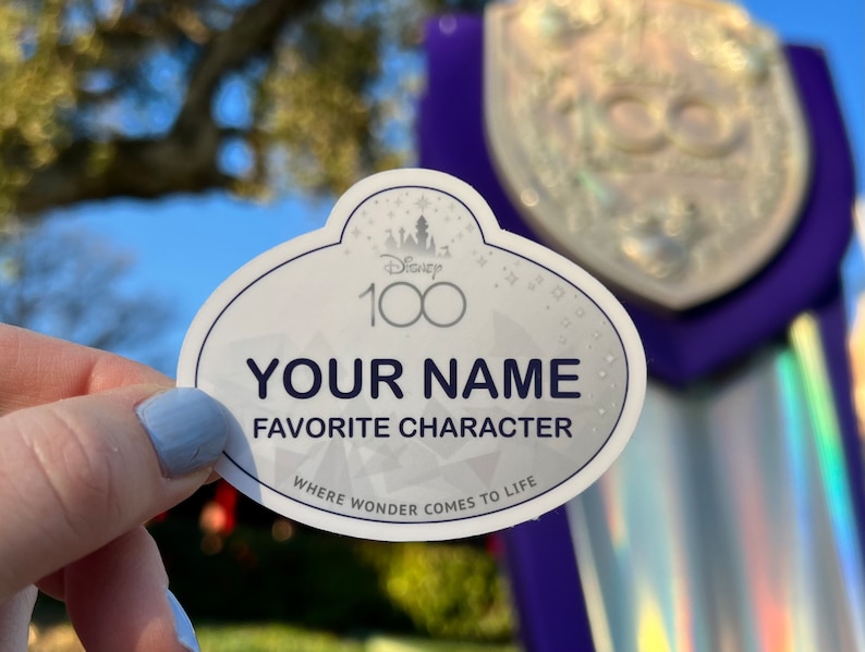100th Anniversary Cast Member Name Tag Sticker 100th - Etsy