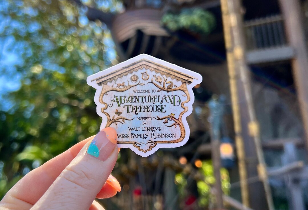 Disneyland Adventureland Treehouse Sticker, Adventureland Sign, Vintage ...