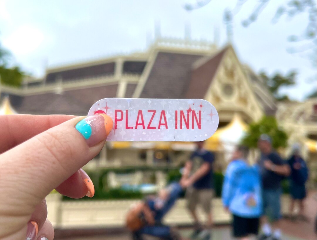 Plaza Inn Holographic Destination Drop Pin Sticker, Disneyland Food ...
