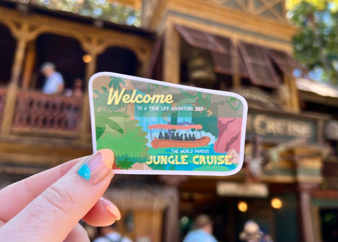 Jungle Cruise Ride Sign Sticker, Disneyland Stickers, Disneyworld Rides ...