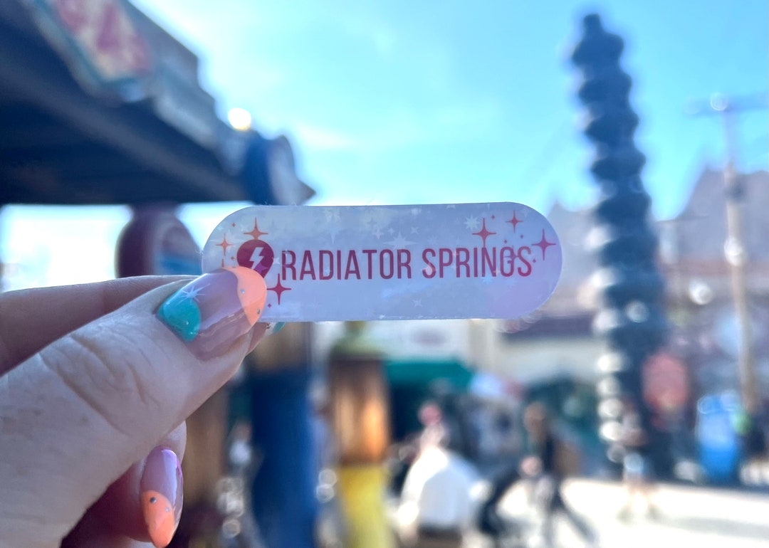 Radiator Springs Drop Pin Sticker, Disneyland Stickers, Disney Cars ...