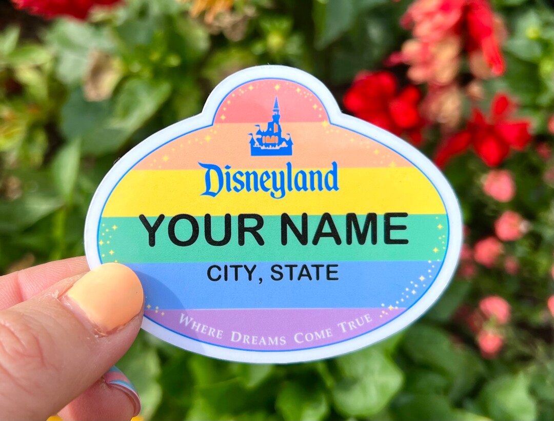Disneyland Cast Member Pride Name Tag Sticker, Disneyland Gay Pride ...