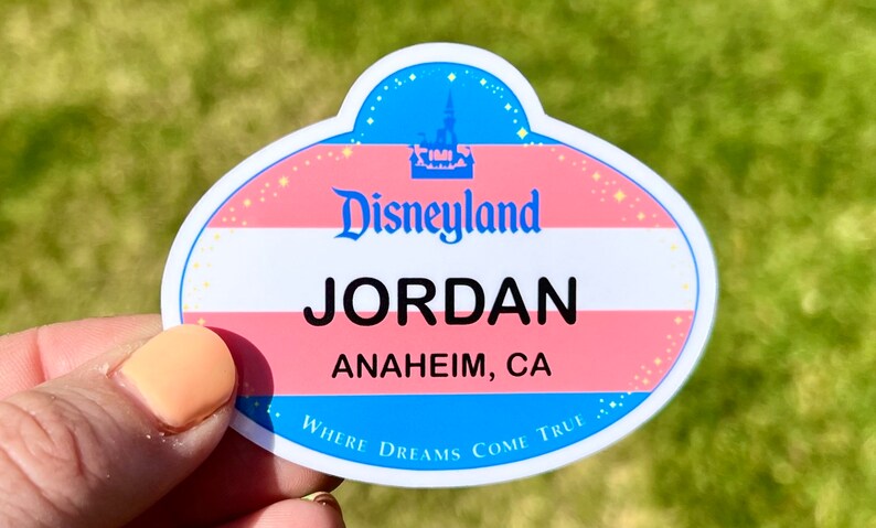 Disneyland Cast Member Transgender Flag Name Tag, LGBTQ+ Disneyland ...