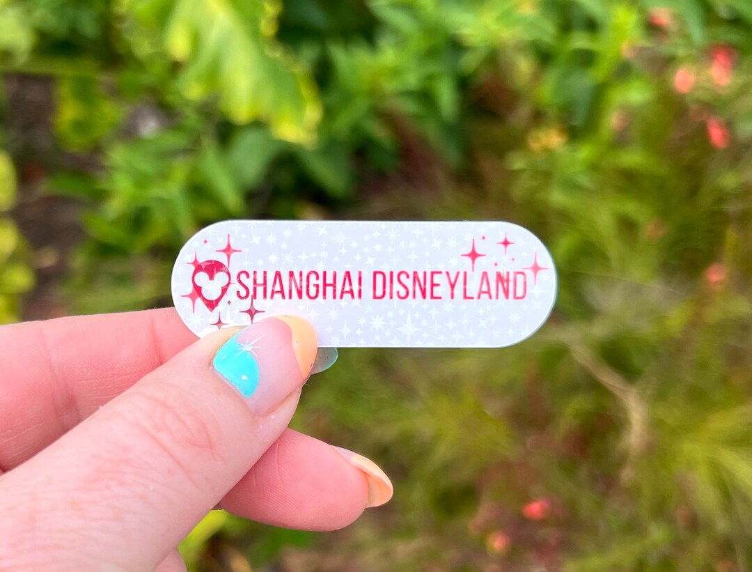Shanghai Disneyland Destination Drop Pin Sticker, Holographic Location ...