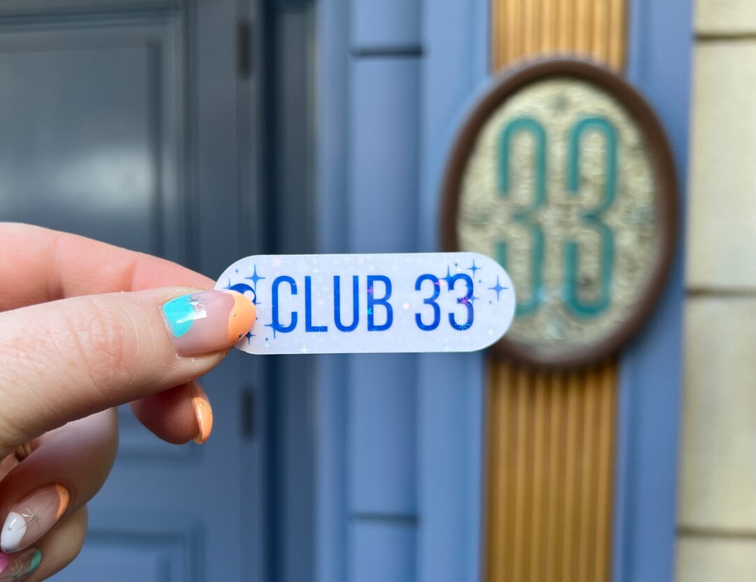 Club 33 Disneyland Destination Pin Drop Sticker, Holographic Disneyland ...