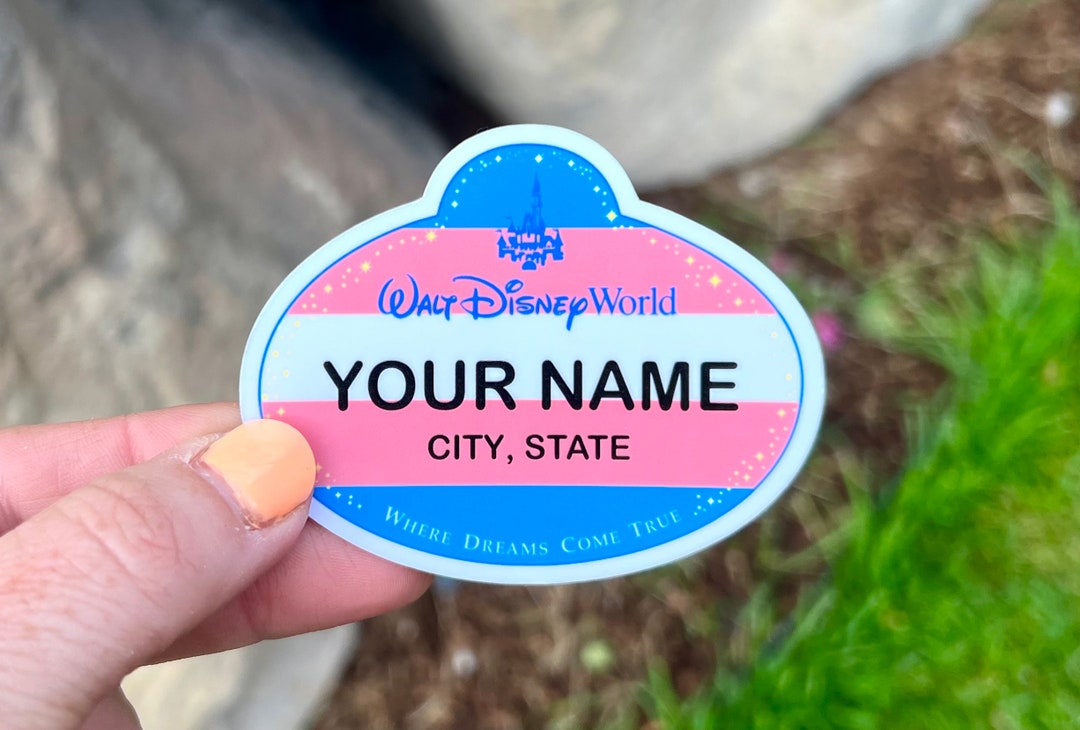 Disneyworld Cast Member Transgender Flag Name Tag LGBTQ - Etsy