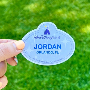 NEW Disneyworld Cast Member Name Tag Sticker, WDW Cast Member Badge ...