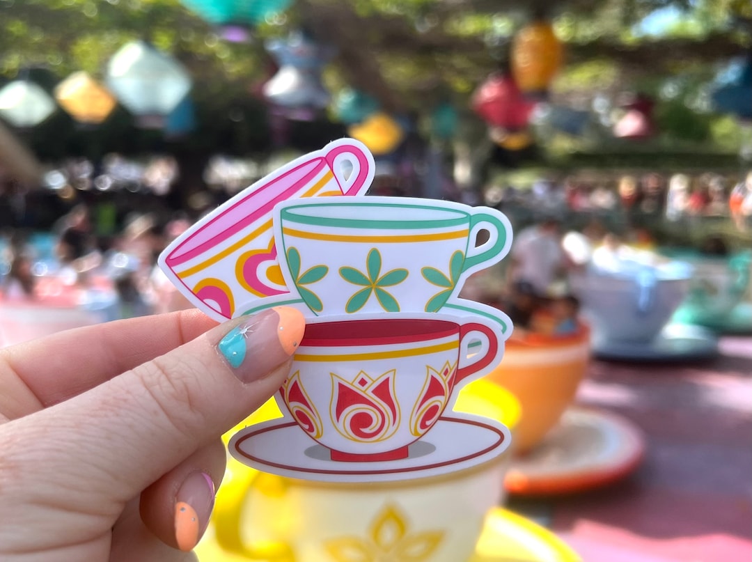 Disneyland Tea Cup Ride Sticker Pack, Mad Tea Party Fantasyland, Gift ...