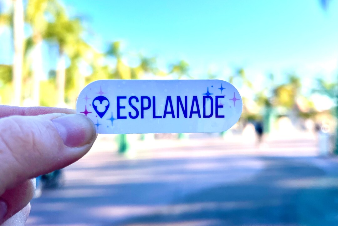 Disneyland Esplanade Destination Drop Pin Shimmering Sticker ...