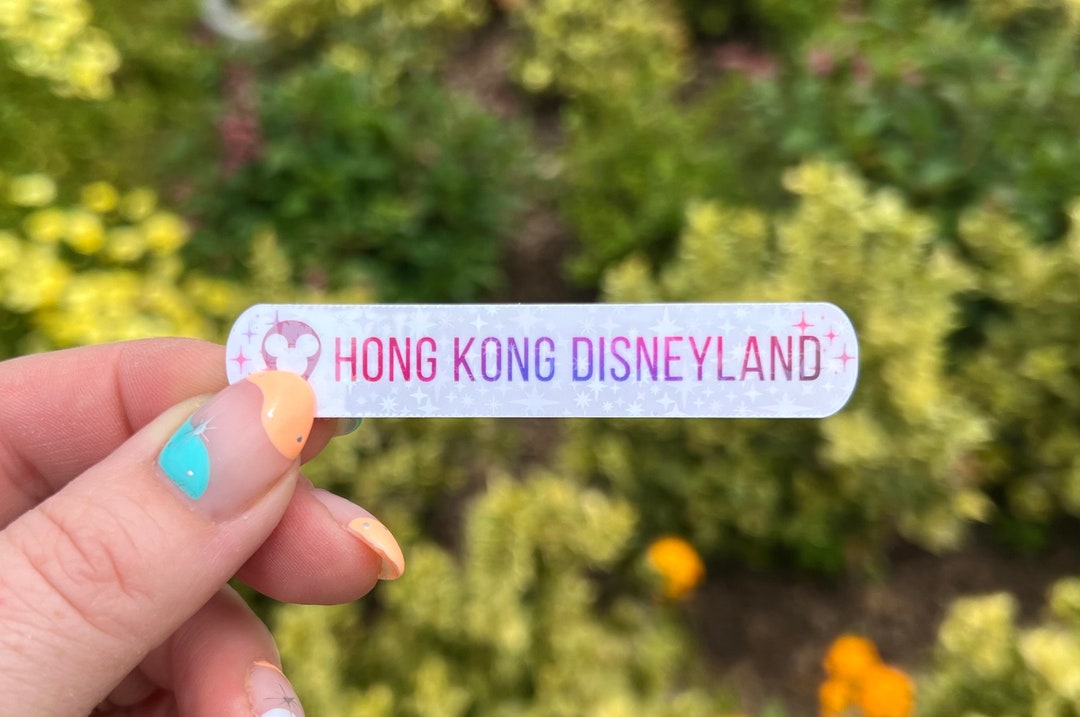Hong Kong Disneyland Destination Drop Pin Sticker, Holographic Location ...