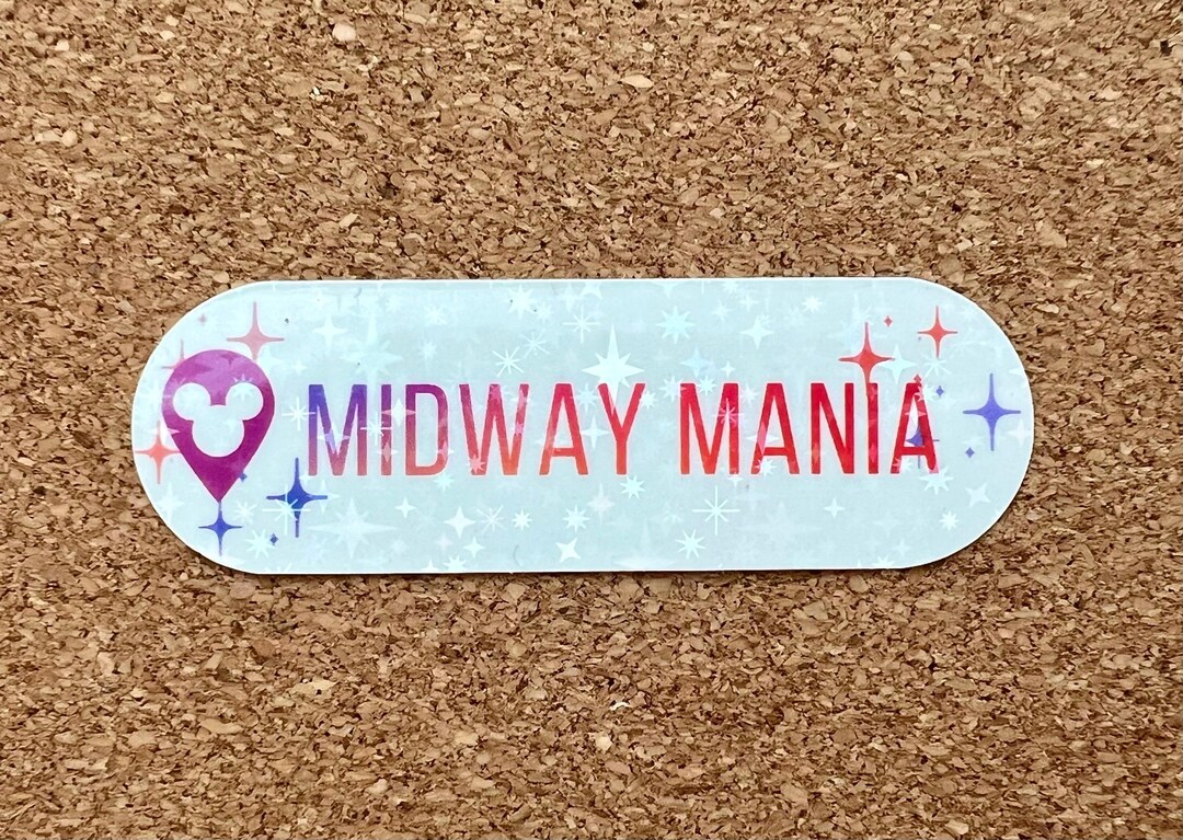 Midway Mania Location Pin Sticker, California Adventure Stickers, DCA ...