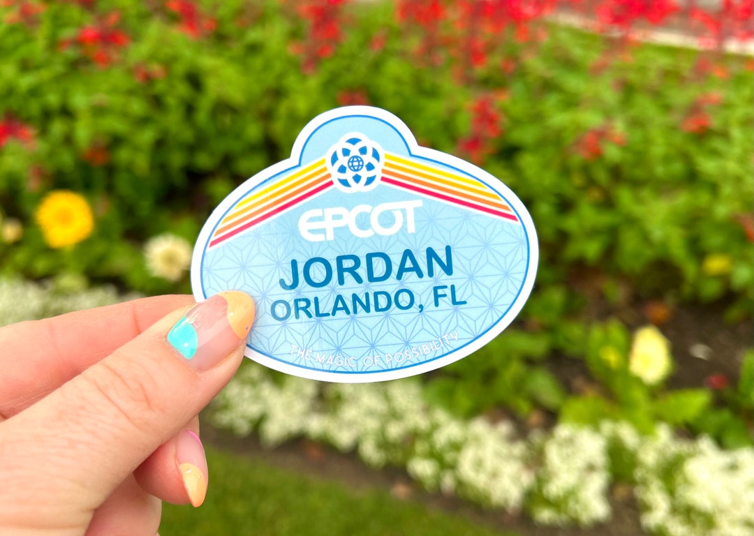 Epcot Cast Member Name Tag Sticker, Disneyworld Cast Member Sticker ...