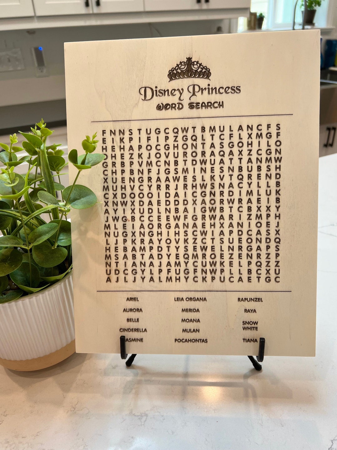 Princess Word Search Wall Decor, Princess Room Sign, Tiana, Unique ...