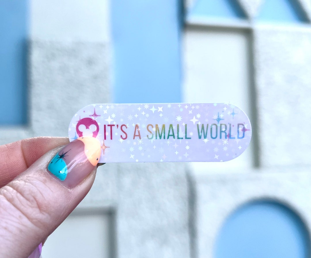 It's a Small World Location Pin Sticker, Disneyland Stickers, It's A ...