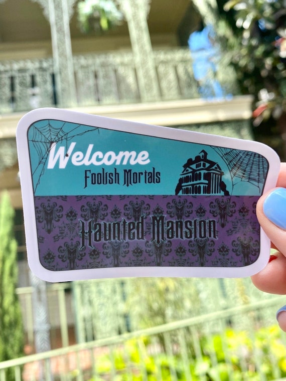 Haunted Mansion Sticker Haunted Mansion Sign Disneyland Ride - Etsy