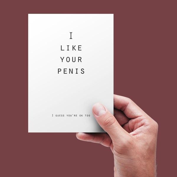 Printable Penis Card for Him - Etsy
