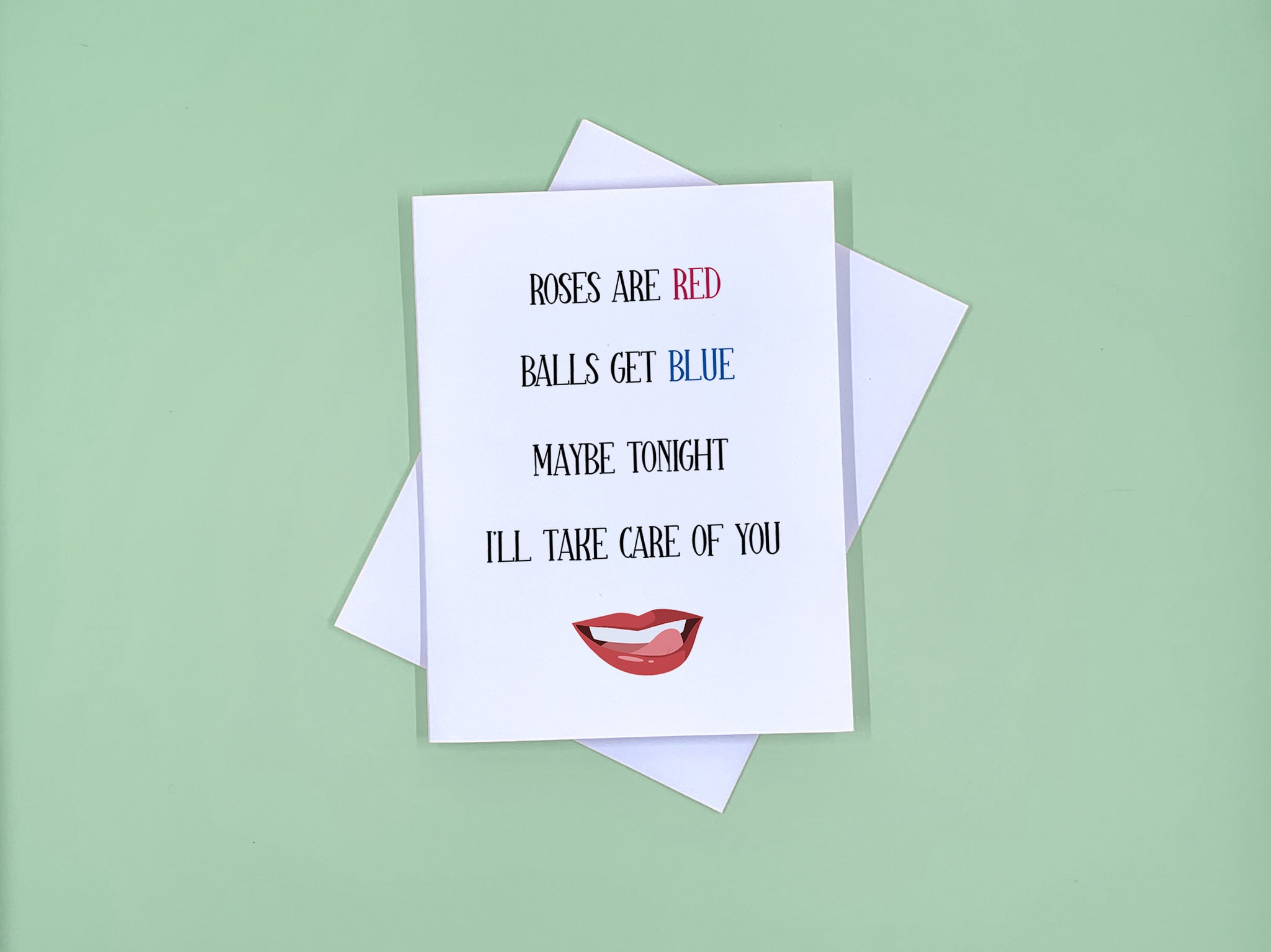 Roses Are Red Poem Card Valentines Day Card Brat Card Kiss Card