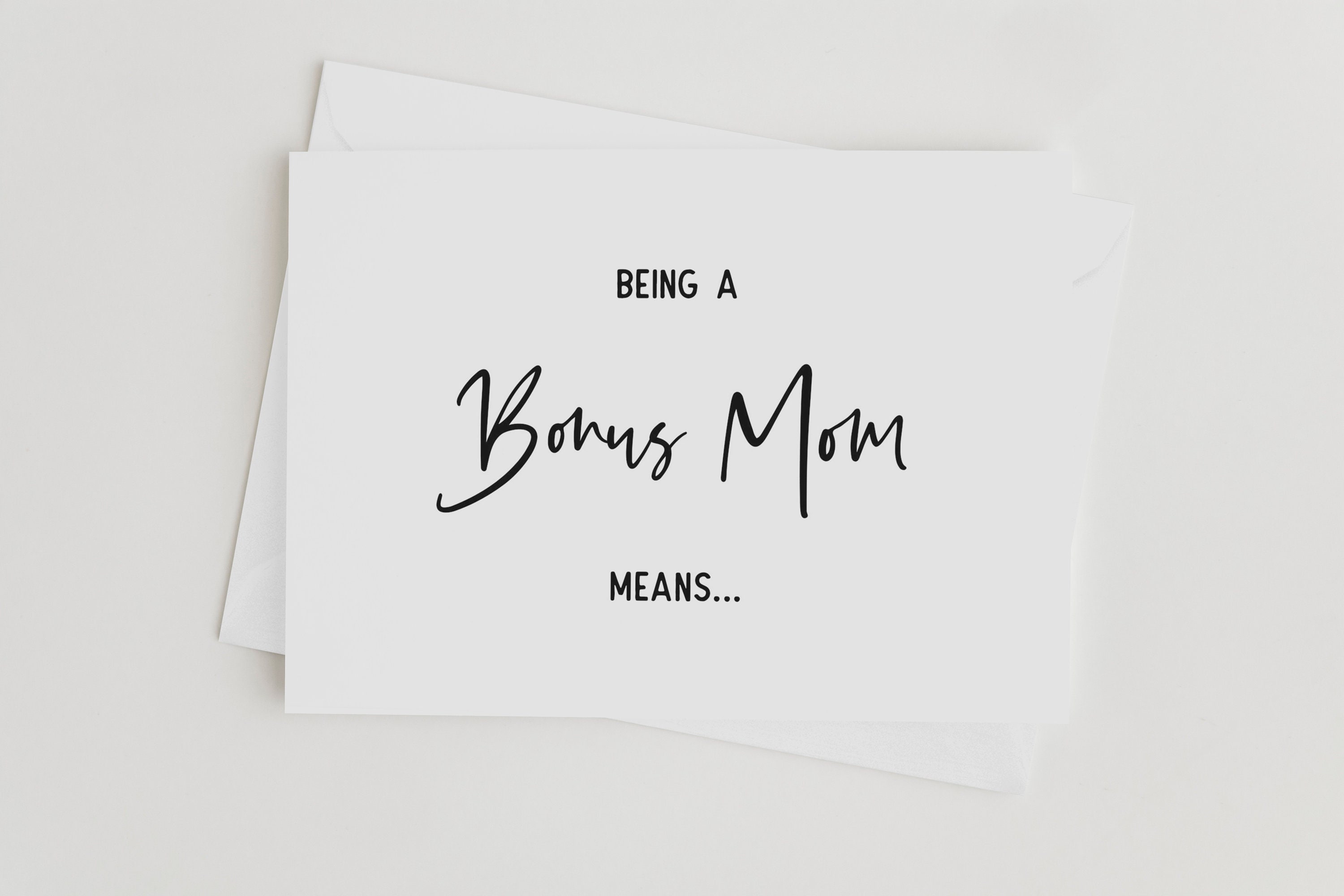Bonus Mom Card, Meaningful Card, Card for Mom, Thoughtful Mother's ...