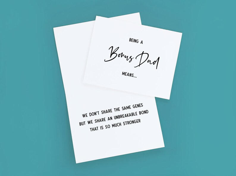 Bonus Dad Card, Father's Day Card, Card for Bonus Dad, Sentimental Card ...