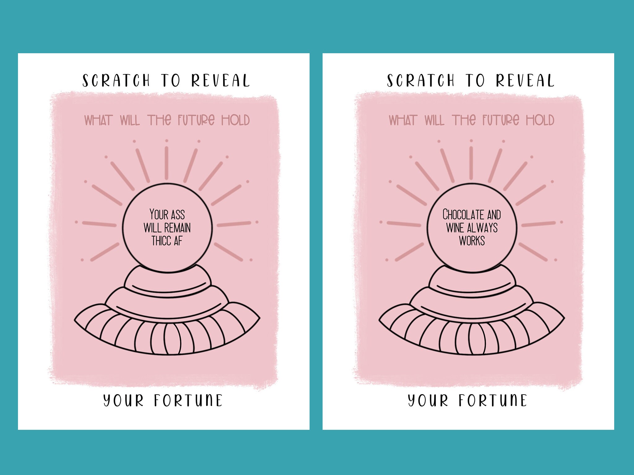 Scratch off Fortune Teller Card Funny Birthday Card for - Etsy