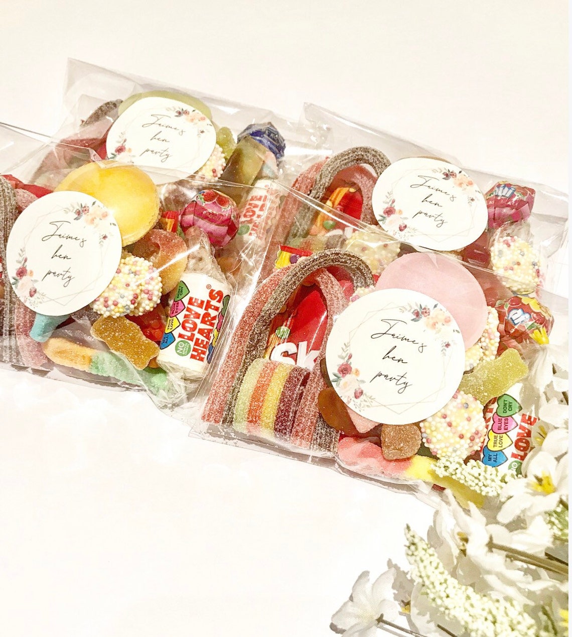 Pre-filled Personalised Sweet Packs Hen Do Wedding Birthday | Etsy