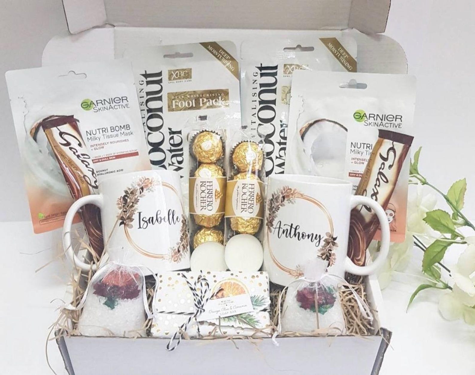Luxury His & Hers Pamper Hamper Couple Gift Wedding Parents Cosy Treats ...