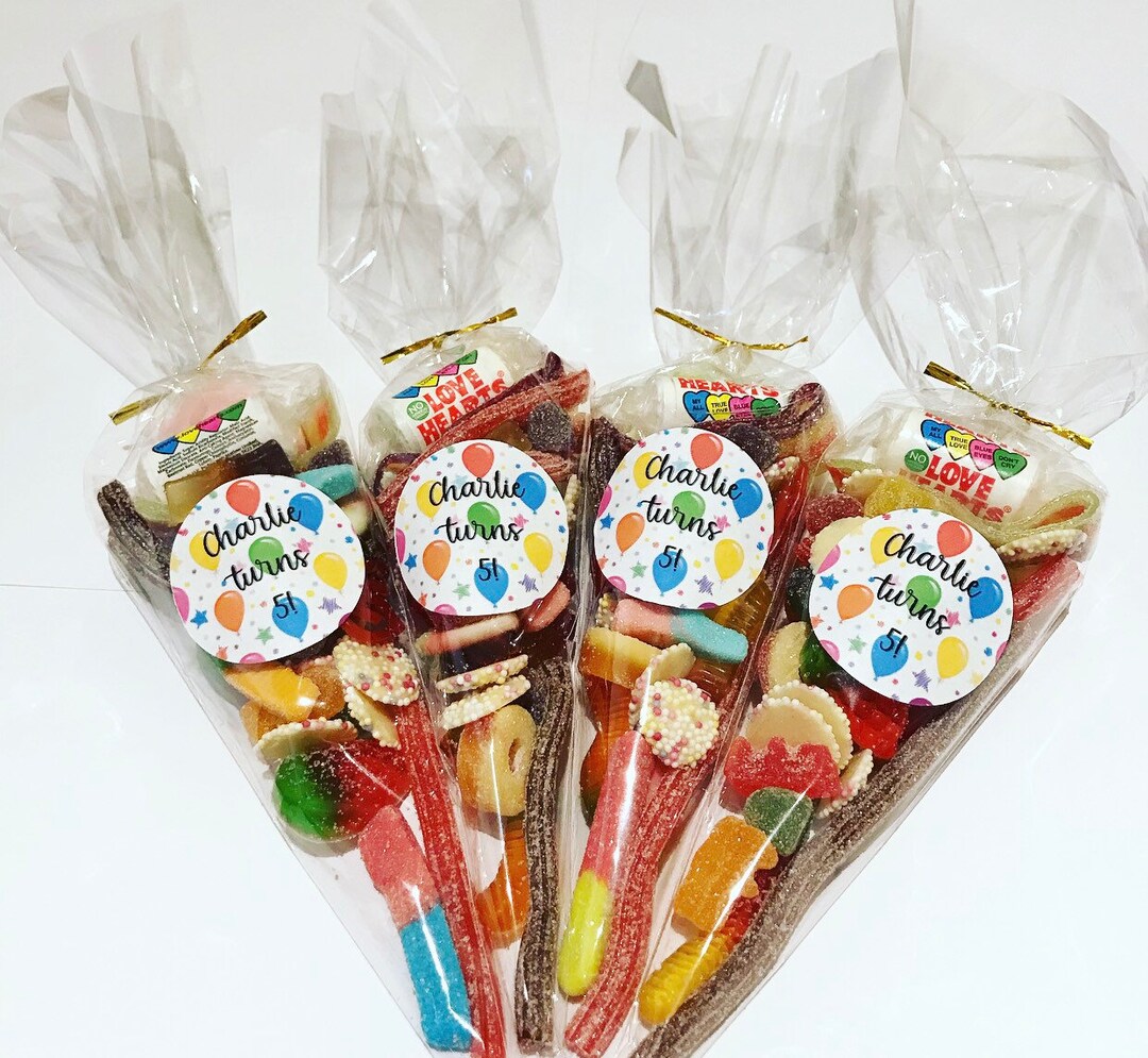 Medium, Personalised Pre-filled Sweet Cone Halal Party Favour Wedding ...