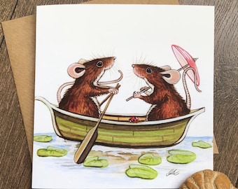 Mouse, Mice, Blank Greeting Card, Birthday Card, for Any Occasion - Etsy