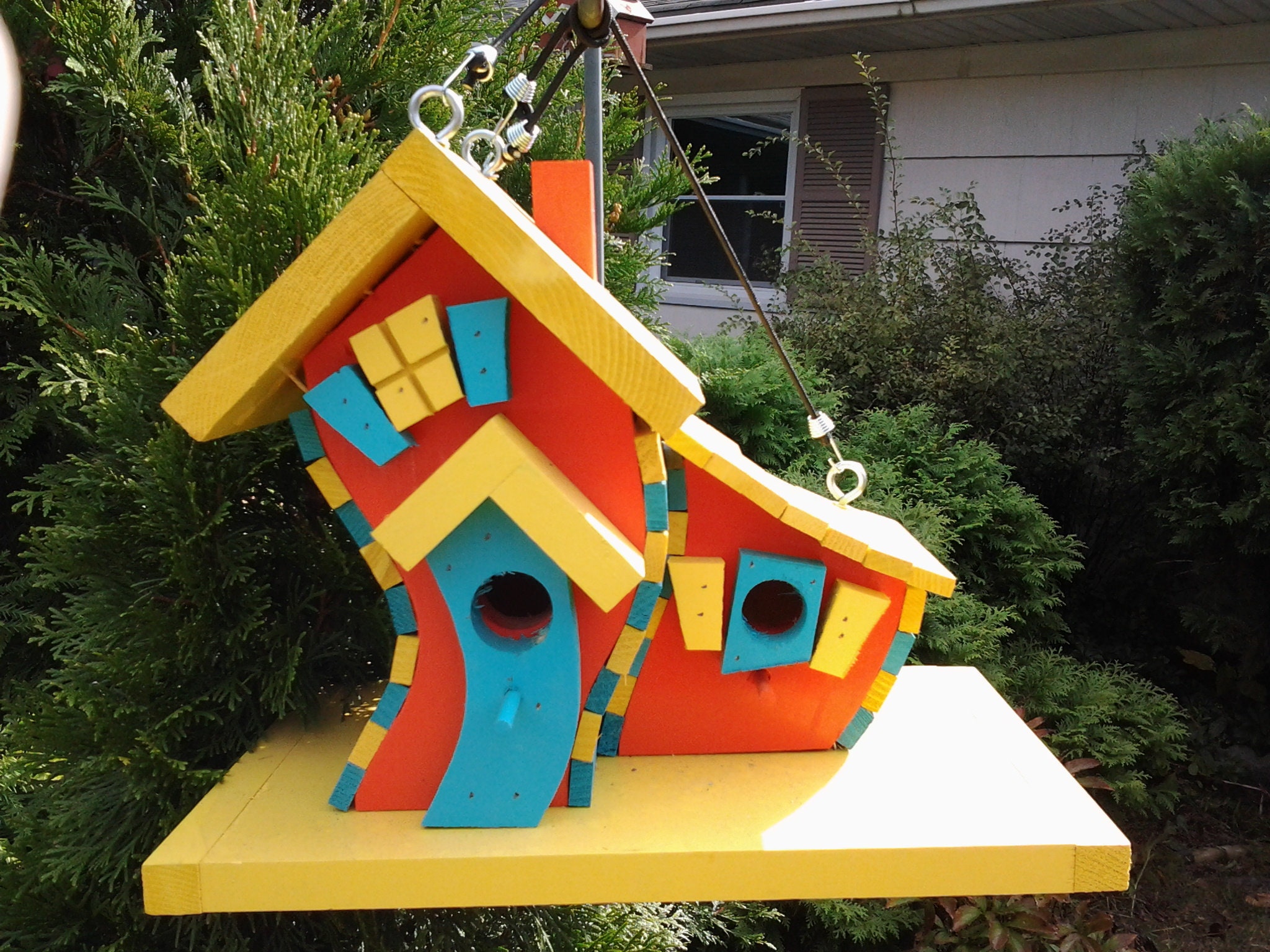 CROOKED BIRDHOUSE DOUBLE - Etsy