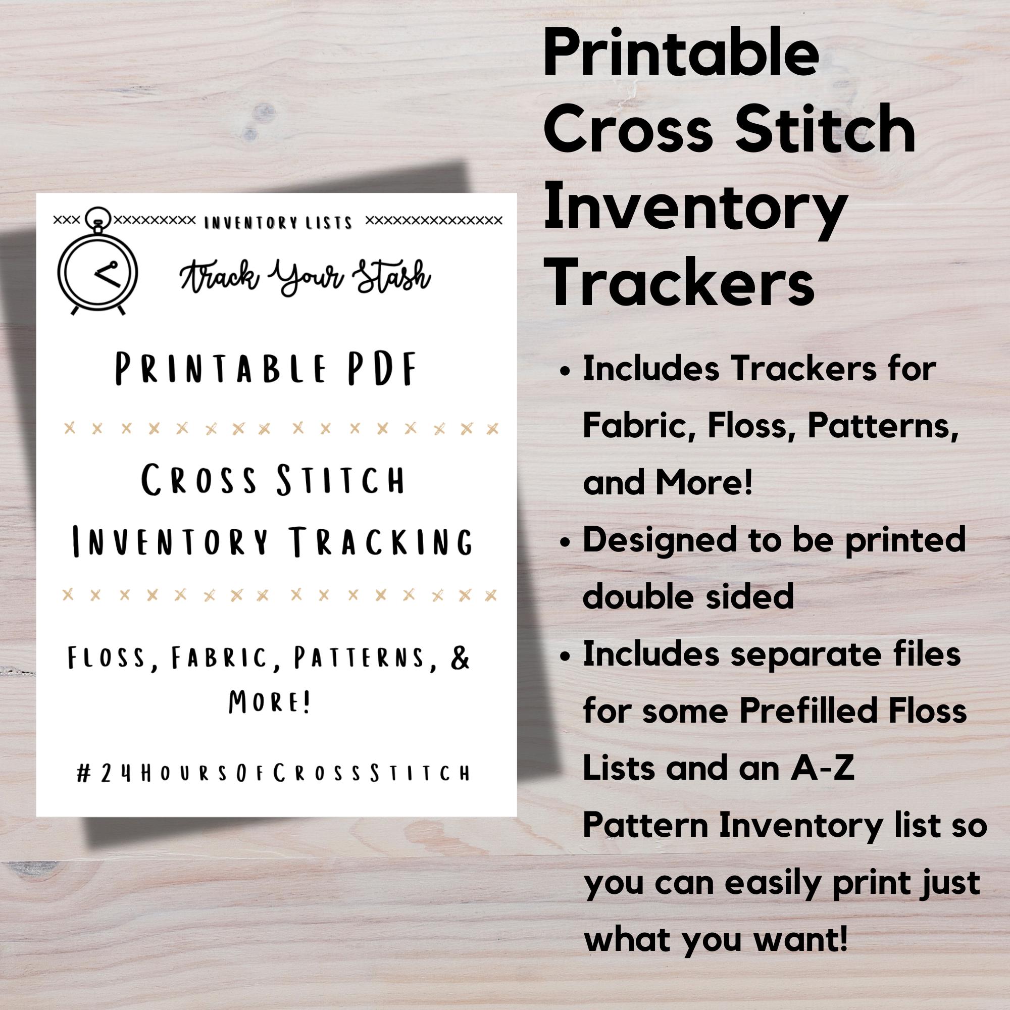 Printable Cross Stitch Inventory Trackers - #24HOCS - Etsy