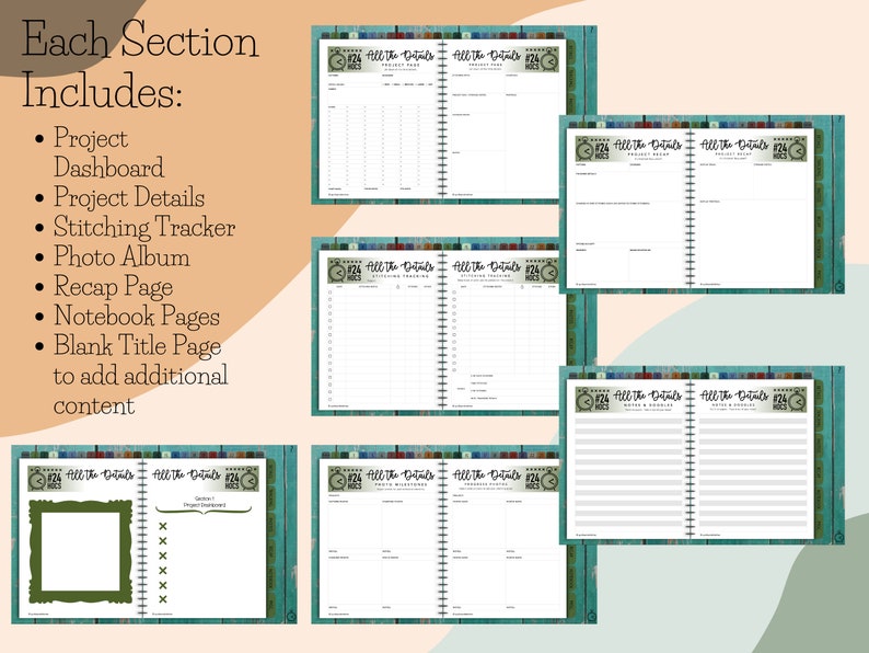 Digital Cross Stitch Notebook - for Programs Like Goodnotes or ...