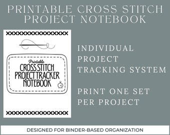 PRINTABLE Cross Stitch Project Cards, WIP Tracker, Craft Organizer ...