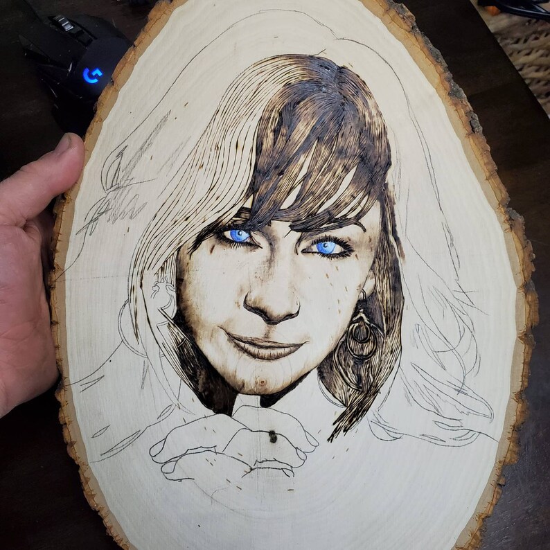 Custom, Hand Made, Wood Burned Pyrography Portraits. - Etsy