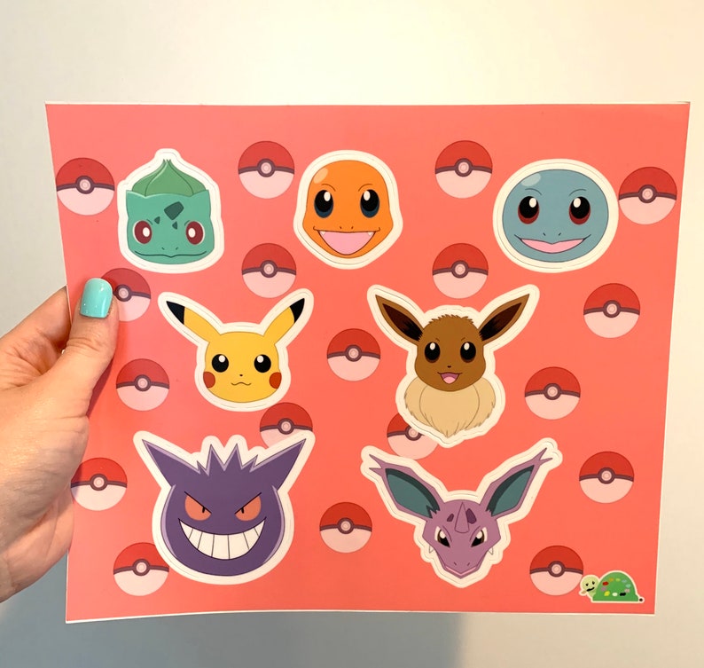 Pokémon Sticker Sheet - Etsy