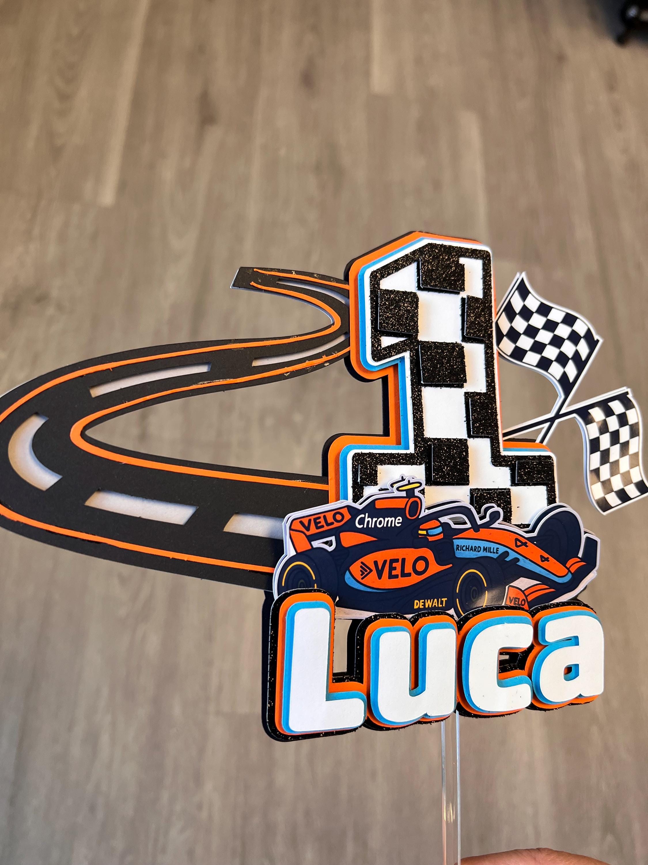 Formula 1 Racing Cake Topper, Mclaren Inspired Birthday Decoration ...