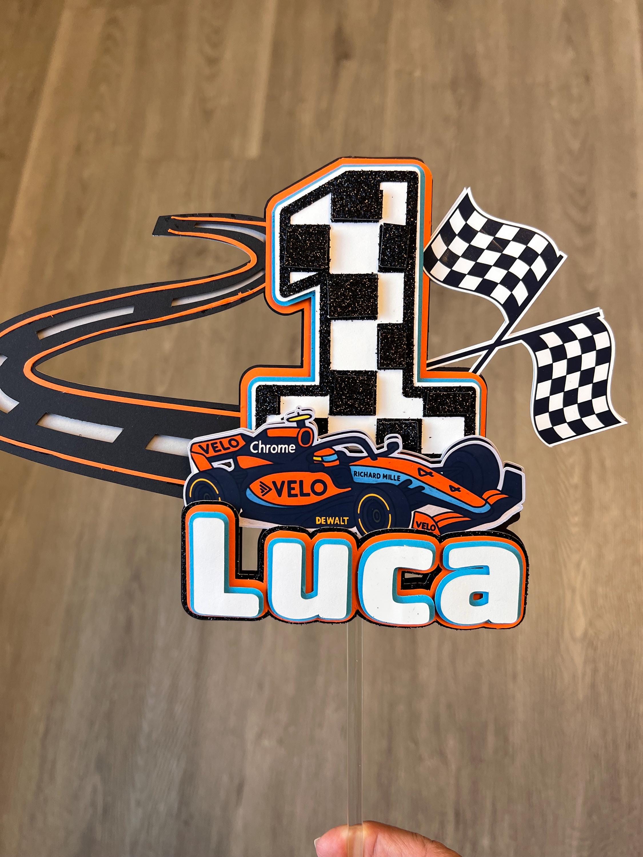 Formula 1 Racing Cake Topper, Mclaren Inspired Birthday Decoration ...
