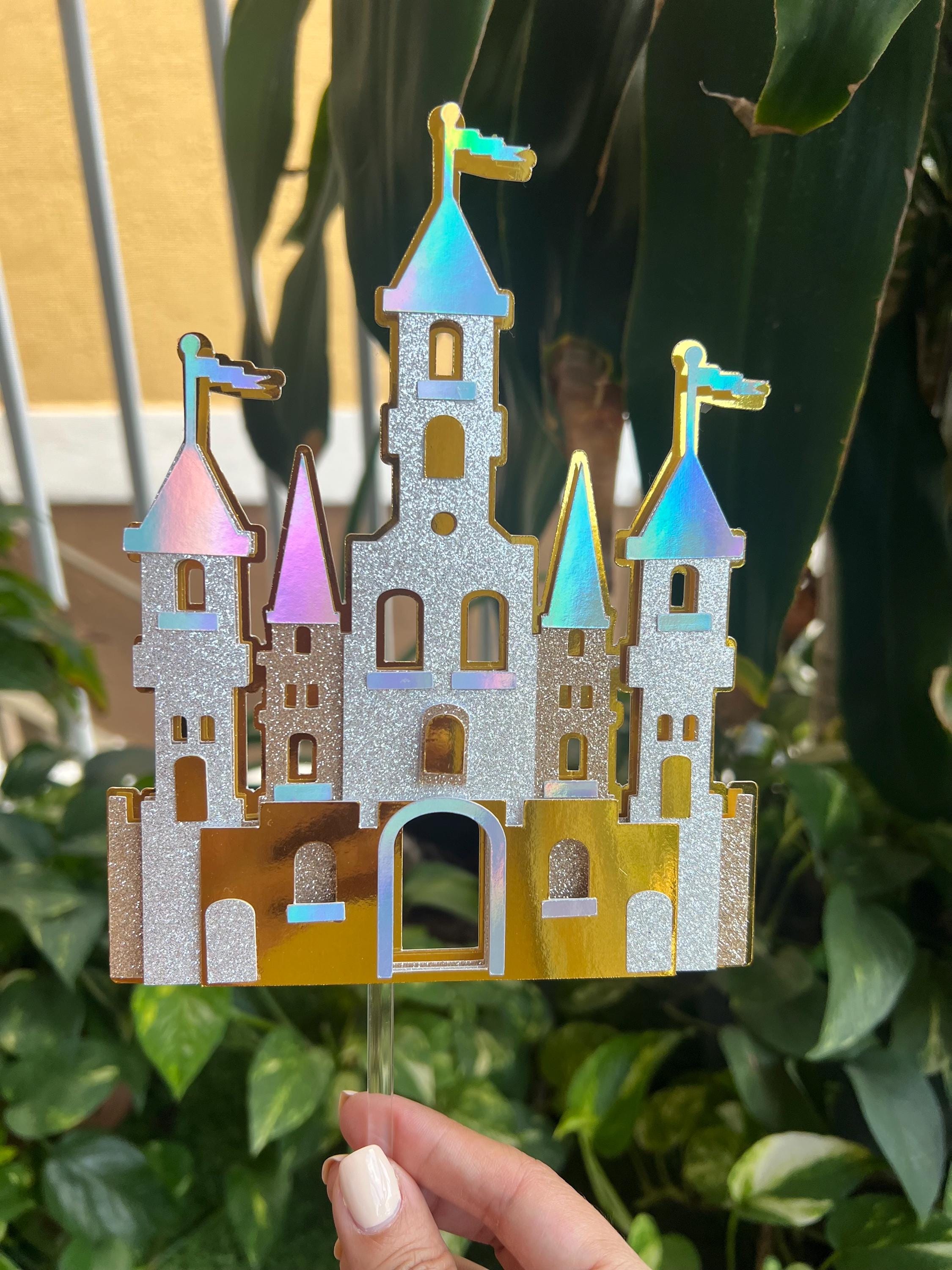 Castle Cake Topper, Princess Castle Cake Topper, Princess Birthday Cake ...