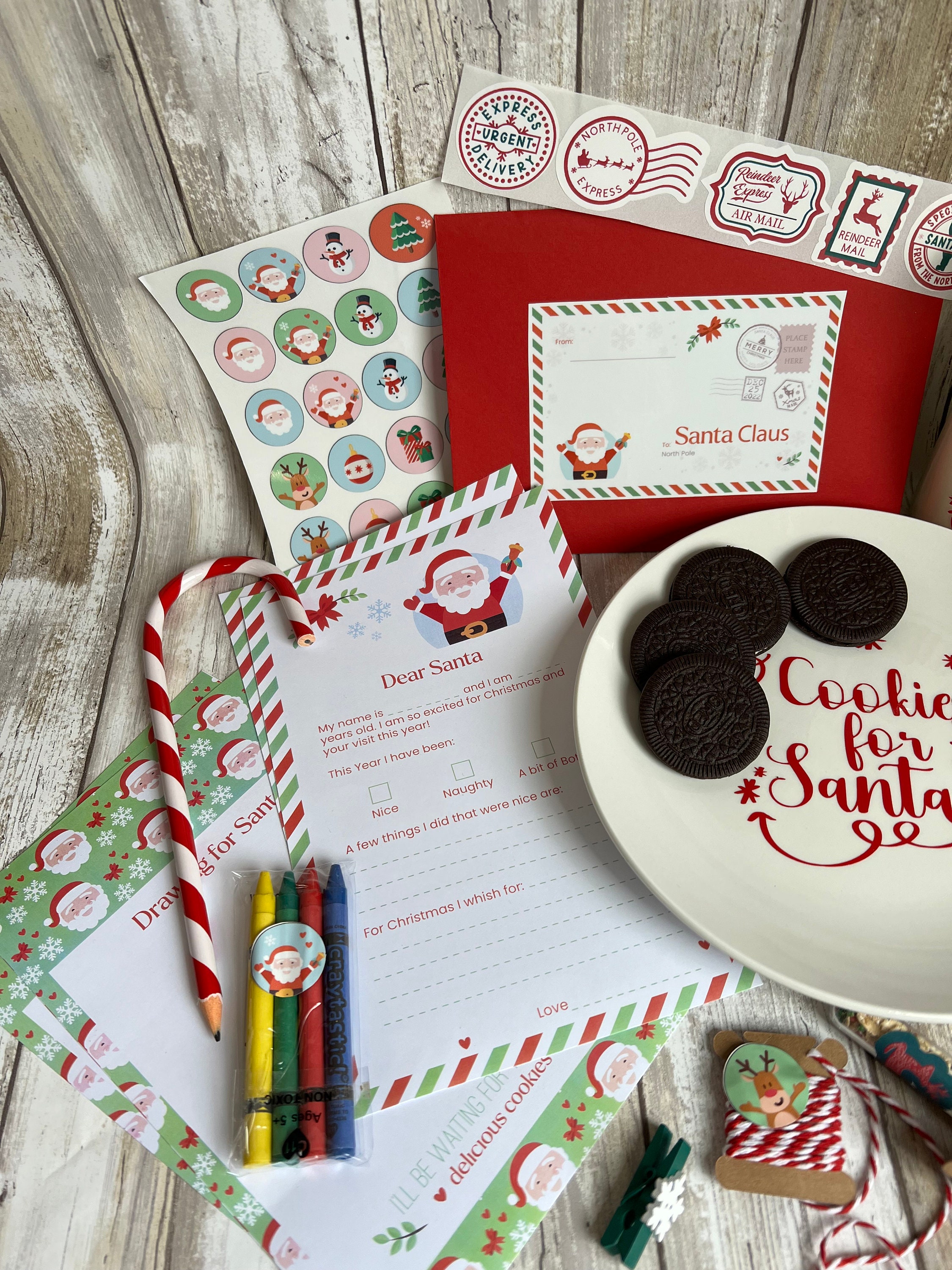 Santa Letter Kit Letter to Santa Cookies for Santa Milk for - Etsy