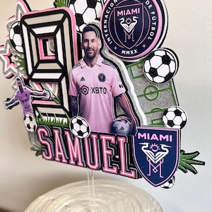 Soccer Cake Topper, Messi Inter Miami Soccer Cake Topper, Messi ...